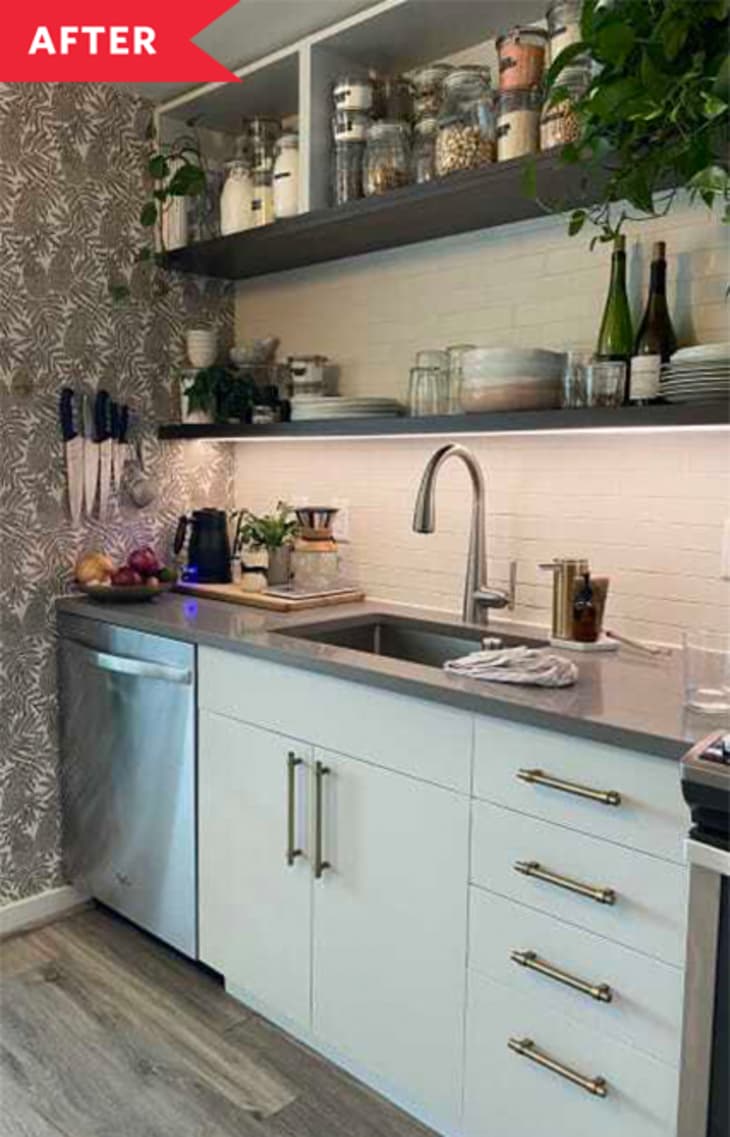 Builder Grade Rental Kitchen Makeovers with Contact Paper | The Kitchn