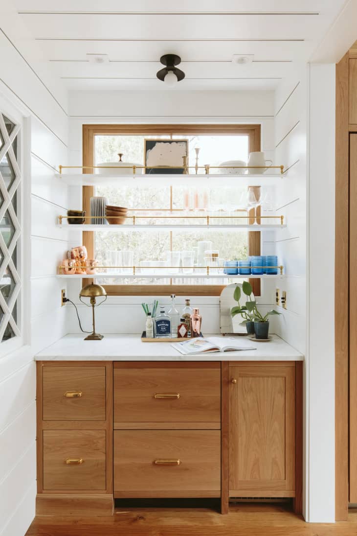 Brass Gallery Rails Are the New, Retro-Inspired Way to Do Open Shelving ...