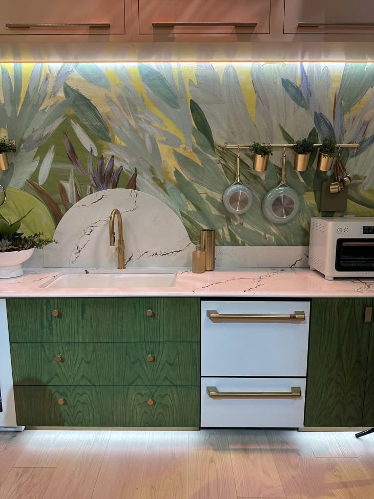 A Curved Stone Backsplash Can Make a Kitchen Sink or Bath Vanity Look ...