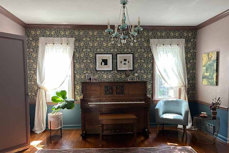 A Blah Dining Area Transforms into a Craftsman Music Room | Apartment ...