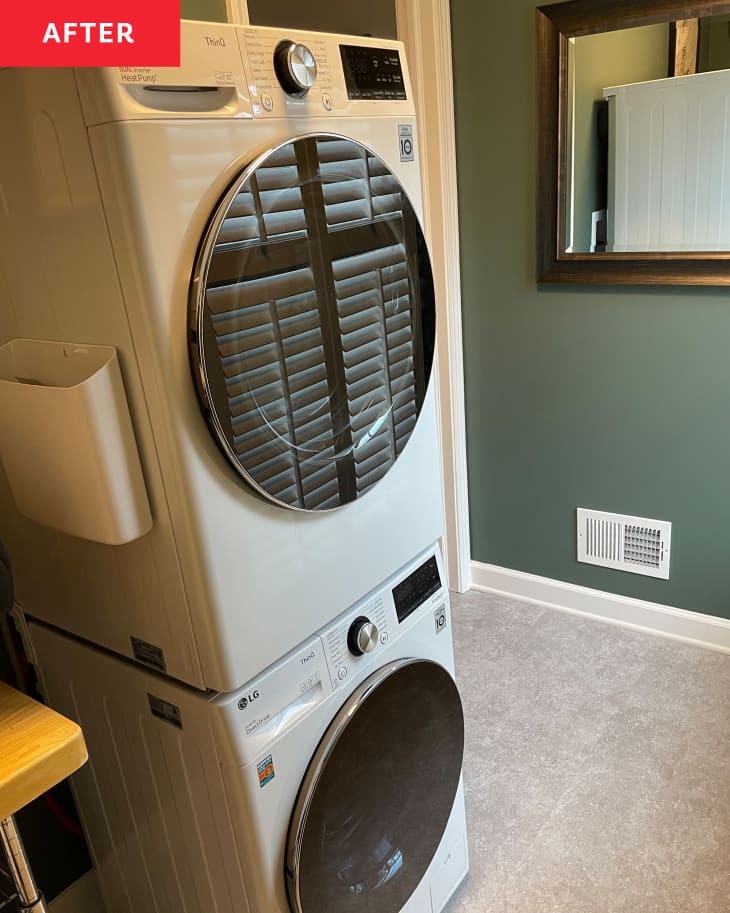 A Laundry Room Makeover with Compact LG Appliances | Cubby