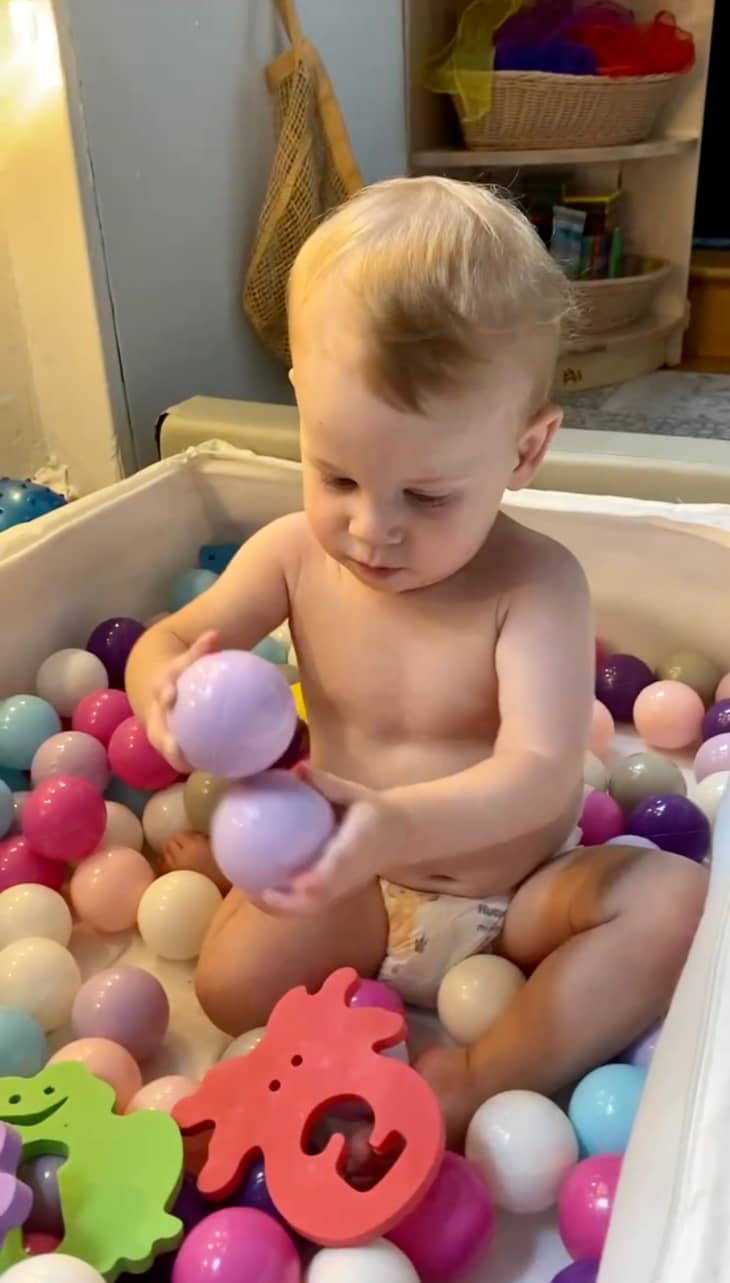 This IKEA Storage Case Makes a Great DIY Baby Ball Pit for Just $20 | Cubby