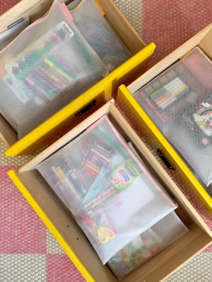 Zipper Pouches Are a Genius Way to Organize Kid's Desk Supplies | Cubby