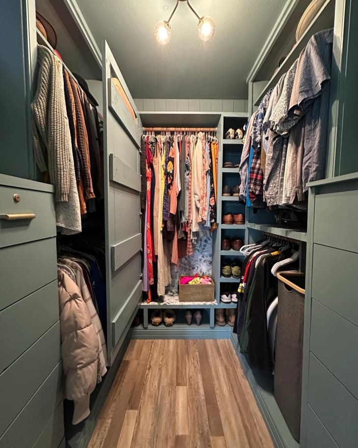 See How I Gave My Cluttered Closet a "Budget Luxe" Makeover | Apartment ...