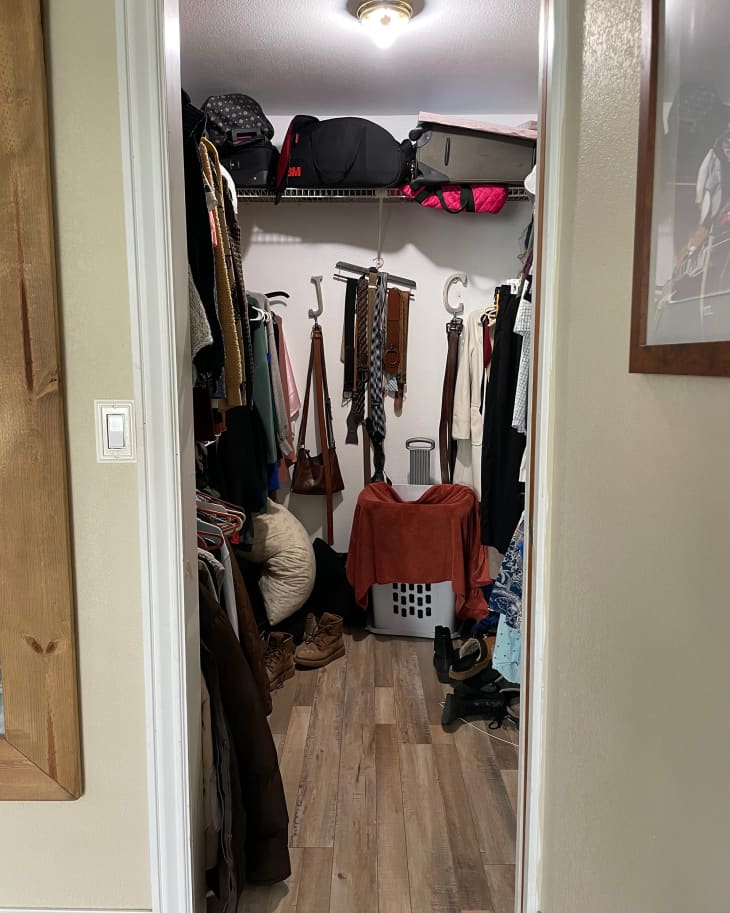 See How I Gave My Cluttered Closet a "Budget Luxe" Makeover | Apartment ...
