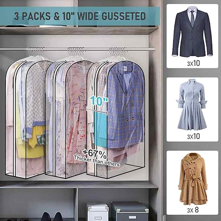These Clear Garment Bags Make Seasonal Closet Swaps So Much Easier ...