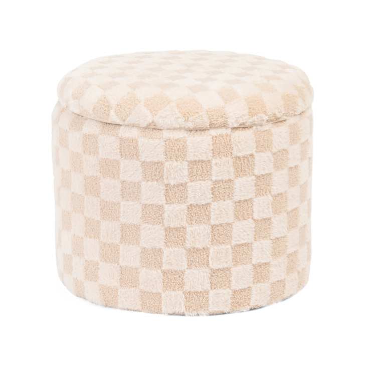 The Trendy Checkered Ottoman You'll Want In Every Room | Apartment Therapy