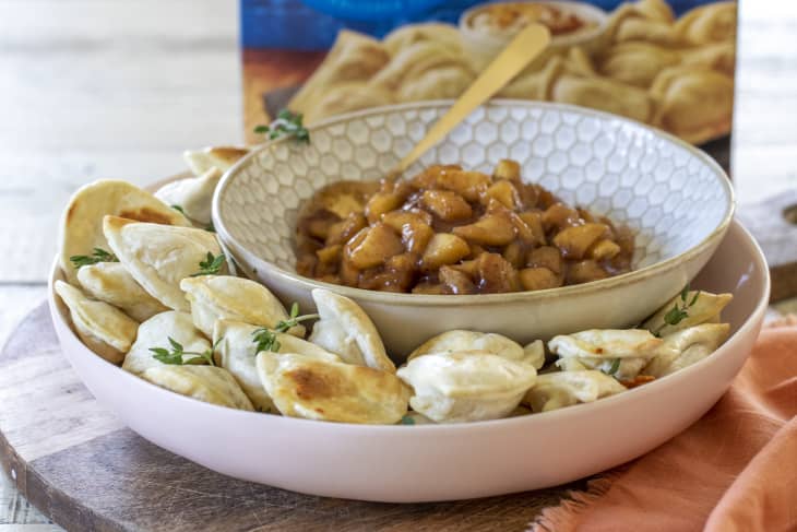 Air Fryer Pierogies with Warm Apple Pie Dip | The Kitchn