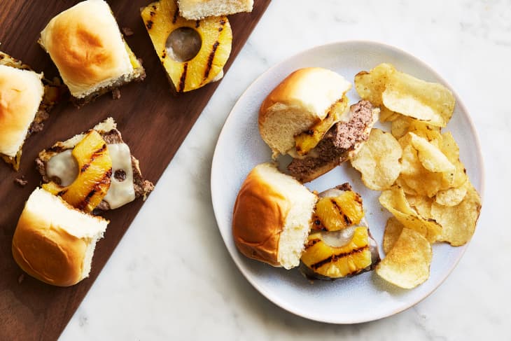 Grilled Hawaiian Burger Sliders Recipe | The Kitchn