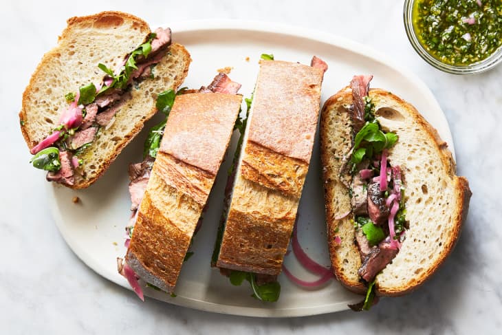 Grilled Short Rib Chimichurri Party Sandwich Recipe | The Kitchn
