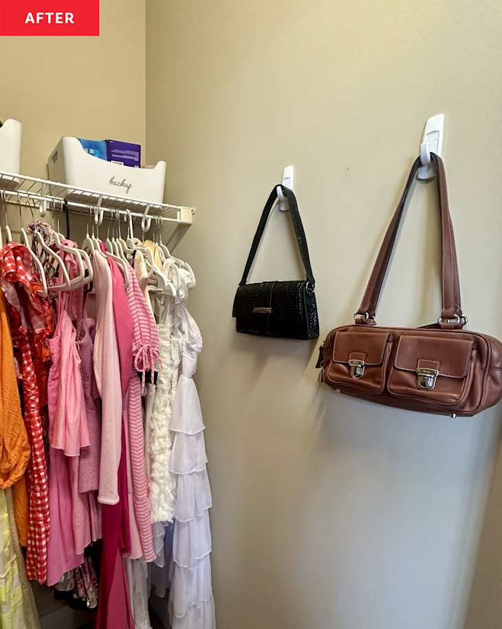 This Easy Closet Fix Will Add So Much Storage to a Packed Dorm Closet ...