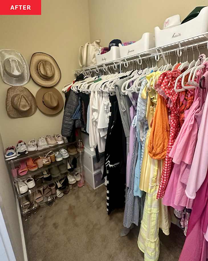 This Easy Closet Fix Will Add So Much Storage to a Packed Dorm Closet ...