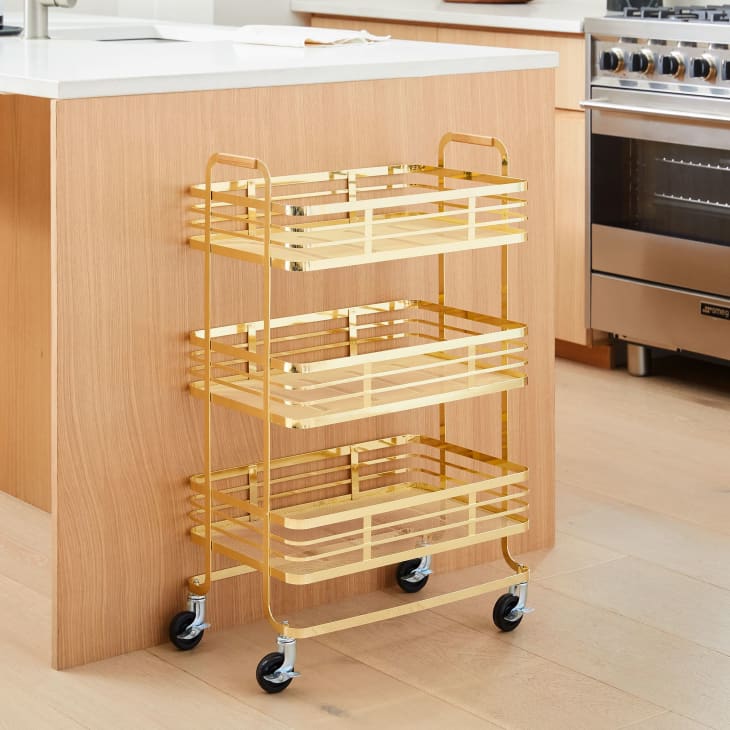 This West Elm mDesign Metal Rolling Cart Is A Chic Storage Must-Have ...