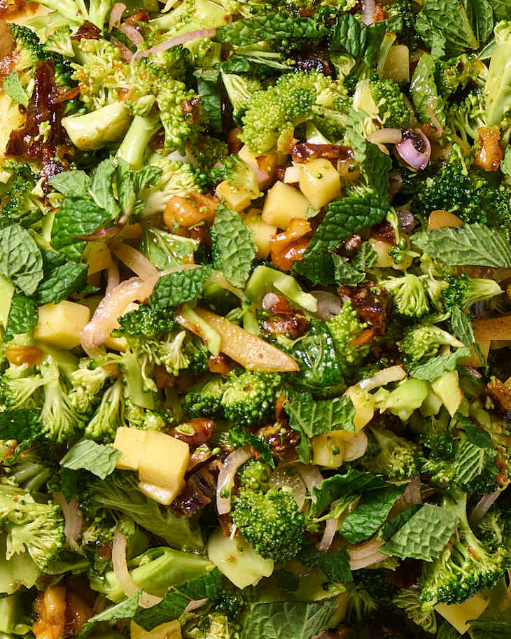 Chopped Broccoli Salad with Warm Honey Vinaigrette Recipe | The Kitchn