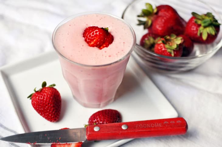 How To Make a Perfect Strawberry Milkshake | The Kitchn