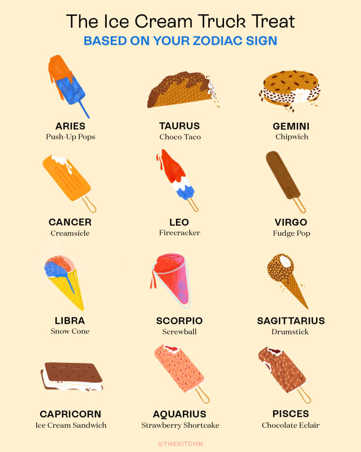 The Best Ice Cream Truck Treat Based On Your Zodiac Sign The Kitchn