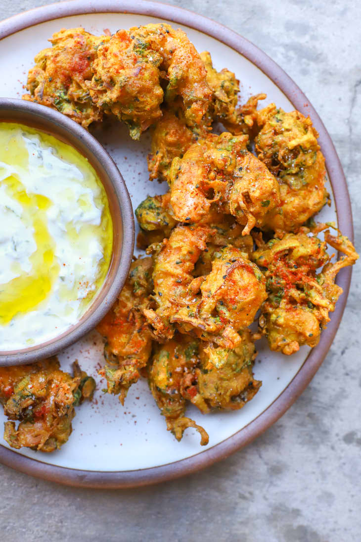 Shrimp Pakora with Cucumber Raita Recipe | Kitchn
