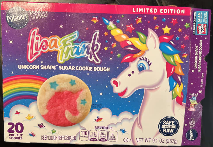 Pillsbury Ready-to-Bake Lisa Frank Unicorn Shape Sugar Cookie Dough ...