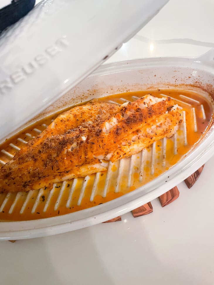 Le Creuset Fish Baker Review 2023 - Tested with Photos | The Kitchn