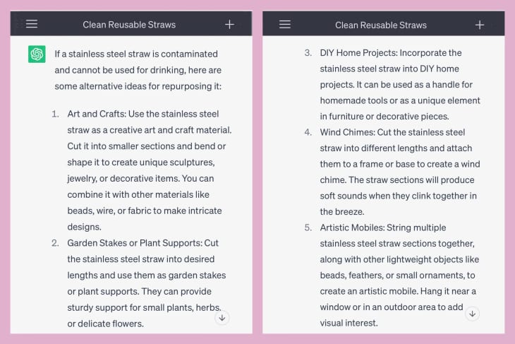 I Asked ChatGPT How to Clean Reusable Straws, and Here’s What Happened ...