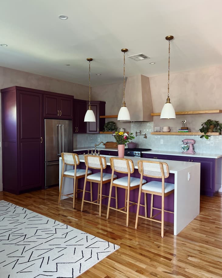 A Kitchen Transforms with "Very Risky" Plum Paint | Apartment Therapy