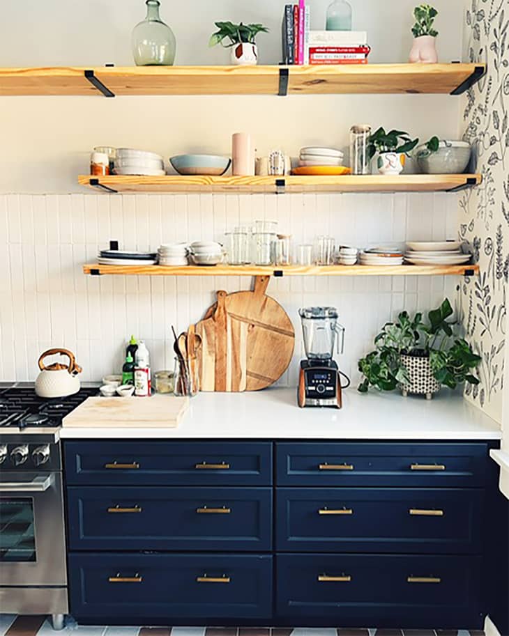 Before & After: Navy Cabinets Transform a “Dated” Kitchen | The Kitchn