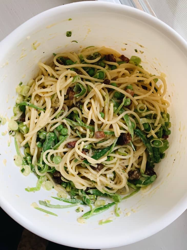 I Tried Ina Garten's Spring Green Spaghetti Carbonara | The Kitchn