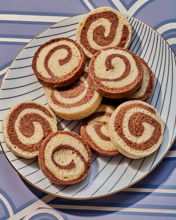 Black Cocoa and Peppermint Pinwheels Recipe | The Kitchn