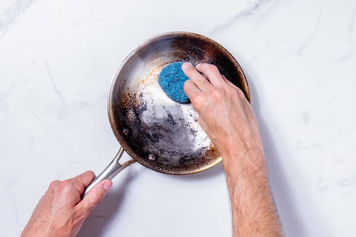 We Tried 5 Methods for Cleaning Discolored Stainless Steel Pans | The Kitchn