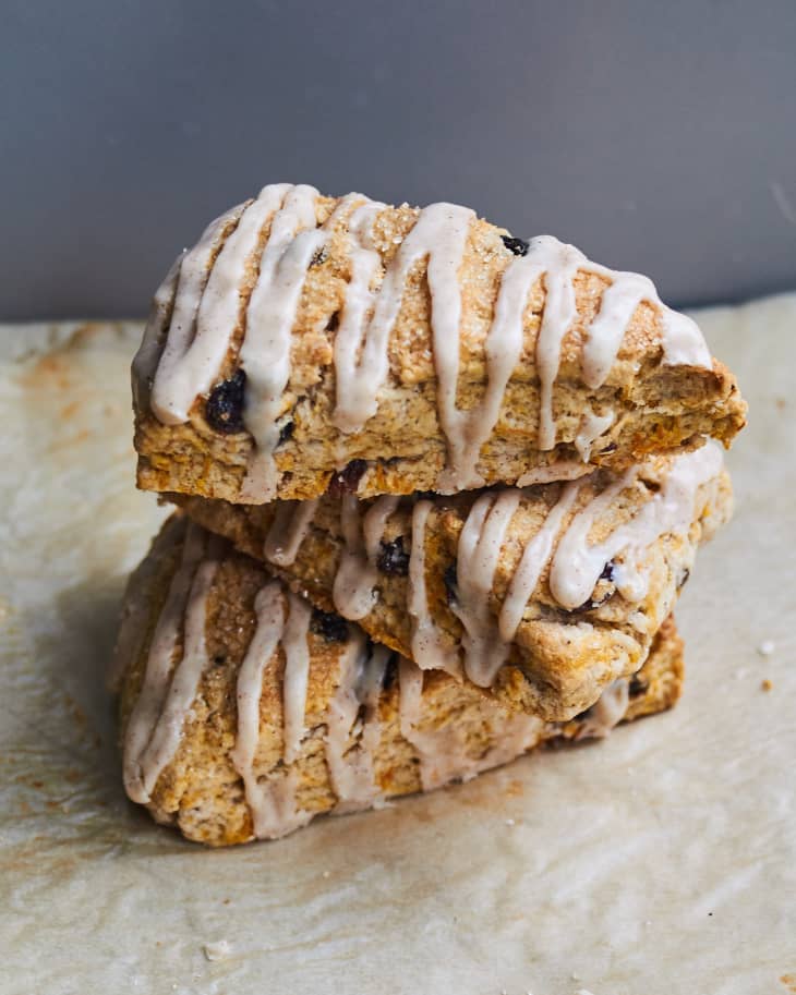 Carrot Cake Scones With Spiced Maple Cream Cheese Glaze Recipe | The Kitchn