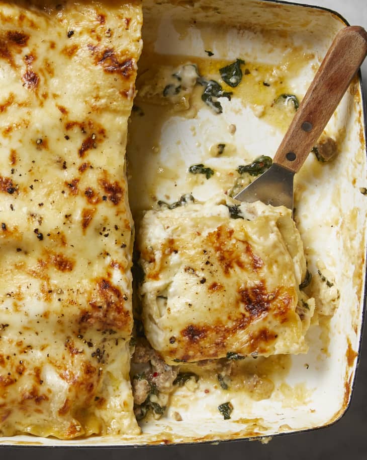 Extra-Cheesy White Lasagna Recipe (with Spinach) | The Kitchn