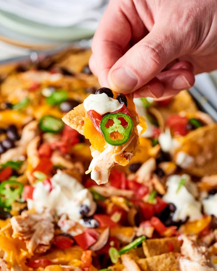 Easy Chicken Nachos Recipe (Using Rotisserie Chicken) | The Kitchn