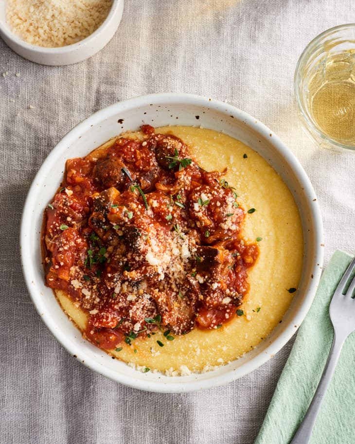 Creamy Polenta with Mushroom Ragu | Kitchn