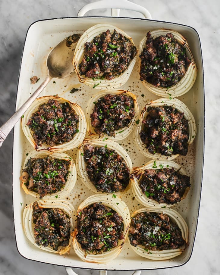 5-Ingredient Sausage Stuffed Onions | Kitchn