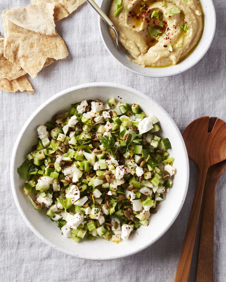 Veggie-Packed Chopped Salad with Feta and Herbs | The Kitchn