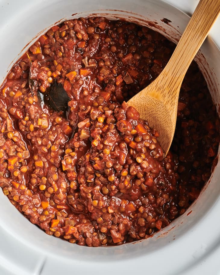 Slow Cooker Lentil And Mushroom Bolognese The Kitchn