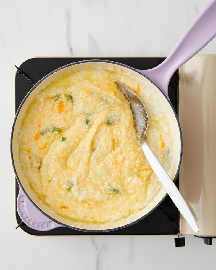 Cheese Grits Recipe (with Jalapeño and Jammy Eggs & Bacon) | The Kitchn