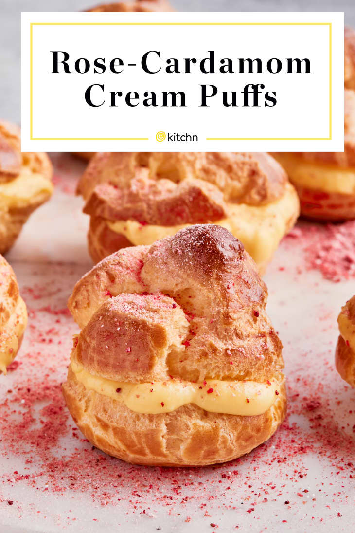 Cream Puffs with Rose-Cardamom Pastry Cream | The Kitchn