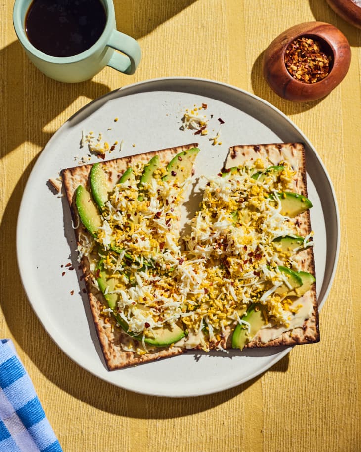 Matzo with Avocado and Grated Egg Recipe | Kitchn