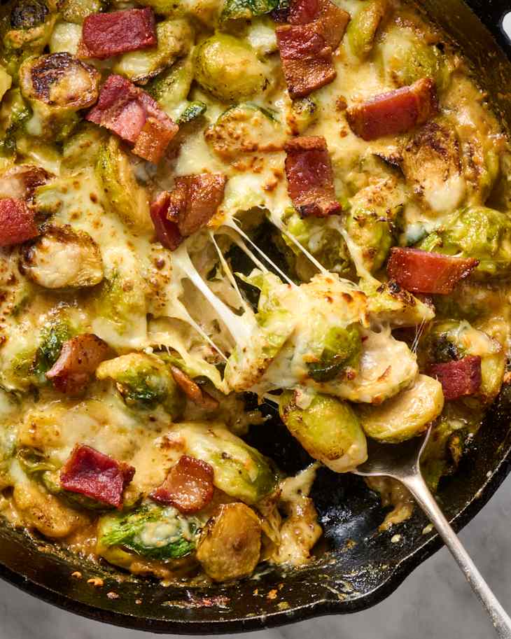 Cheesy Bacon Brussels Sprouts Recipe | The Kitchn