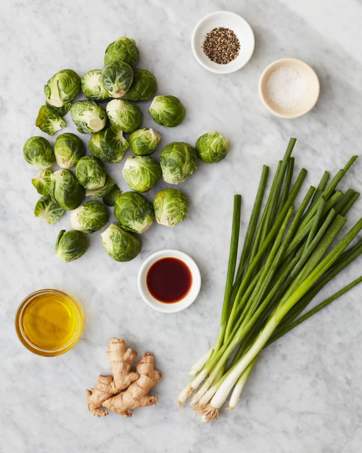 Roasted Brussels Sprouts with Ginger and Scallions | The Kitchn