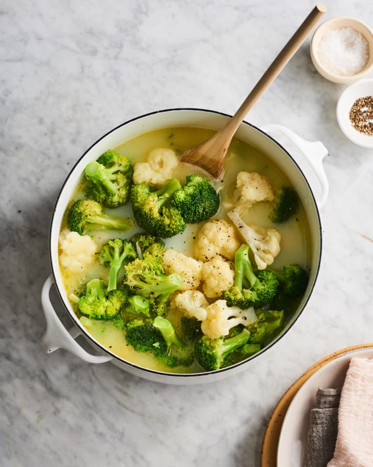 Garlicky Butter Bath Broccoli and Cauliflower | Kitchn