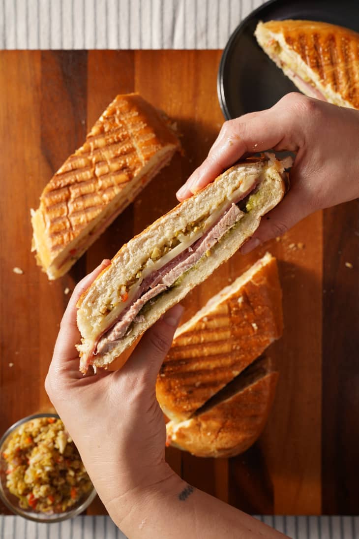 Roast Pork Panini with Olive Salad | Kitchn