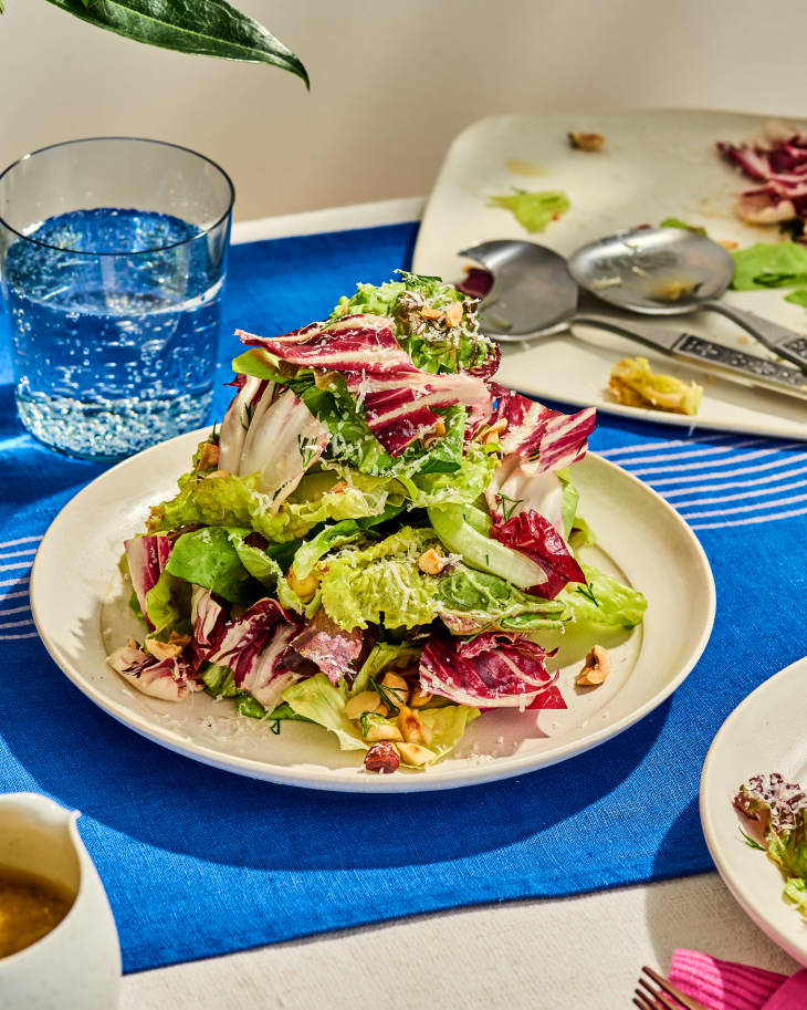 Mile High Salad with Hazelnuts, Parmesan, and Red Wine Vinaigrette ...