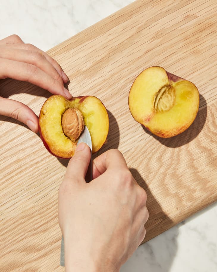 The Best Way to Cut a Peach: A Step-by-Step Visual Guide | The Kitchn