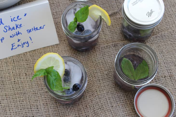 Pre-Made Drinks in Jars: Spiked Blueberry Basil Lemonade | The Kitchn