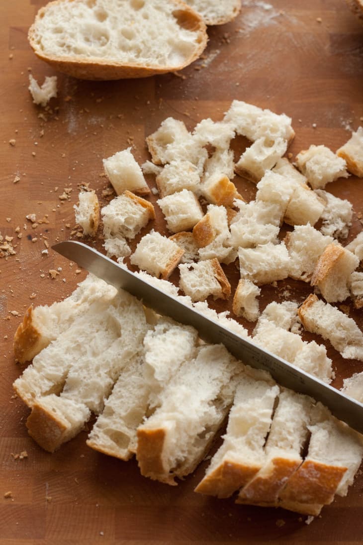 The Fastest Way to Cut Bread for Stuffing | The Kitchn