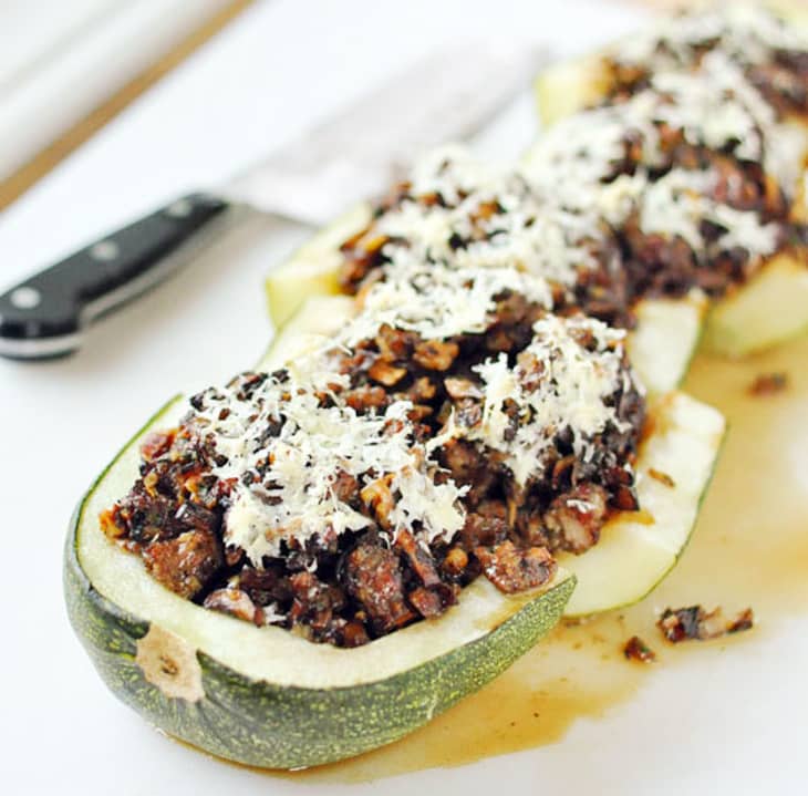Recipe: Giant Zucchini Stuffed with Sausage, Mushrooms & Sage | The Kitchn