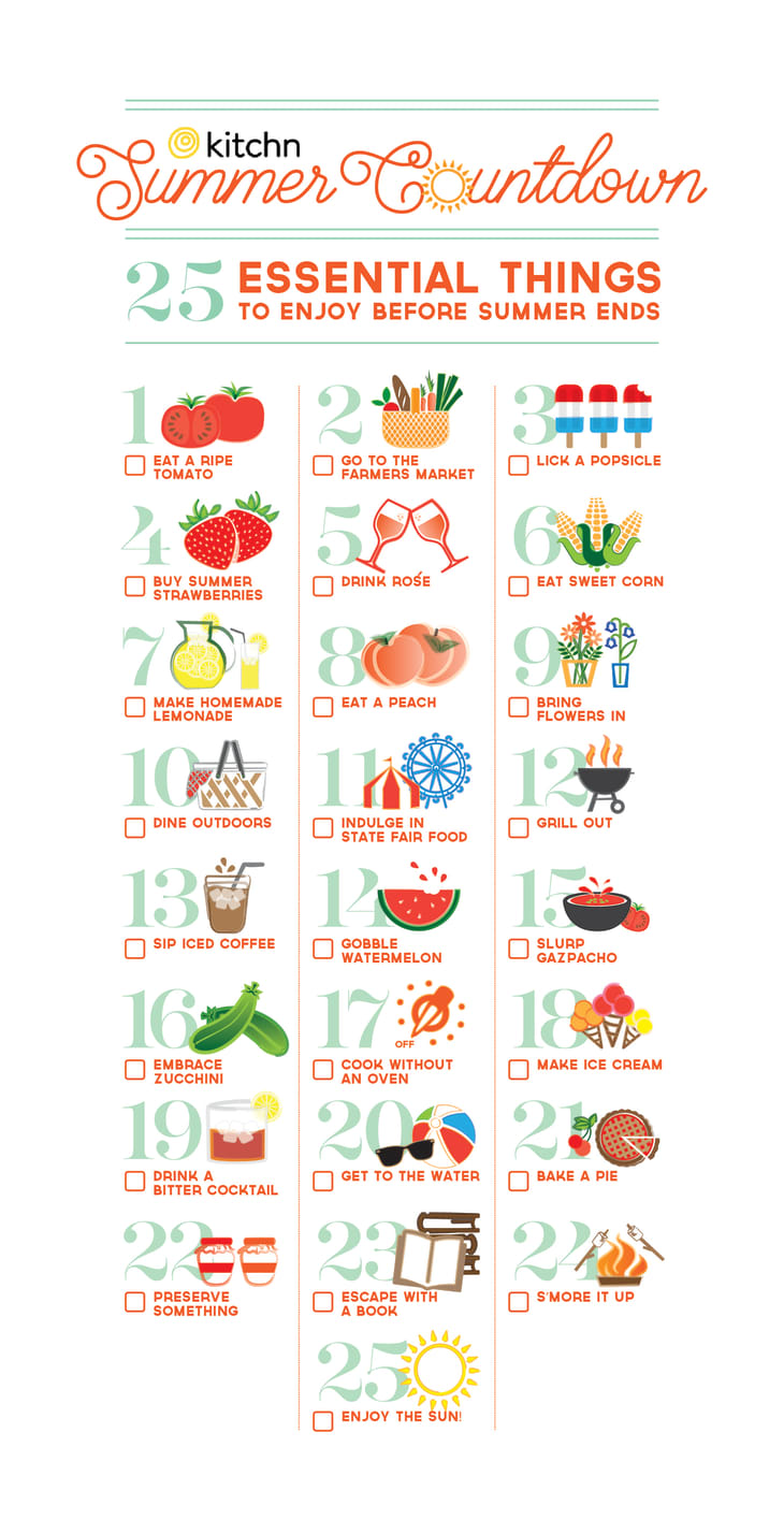 25 Things to Enjoy Before Summer Ends: A Printable Countdown | The Kitchn