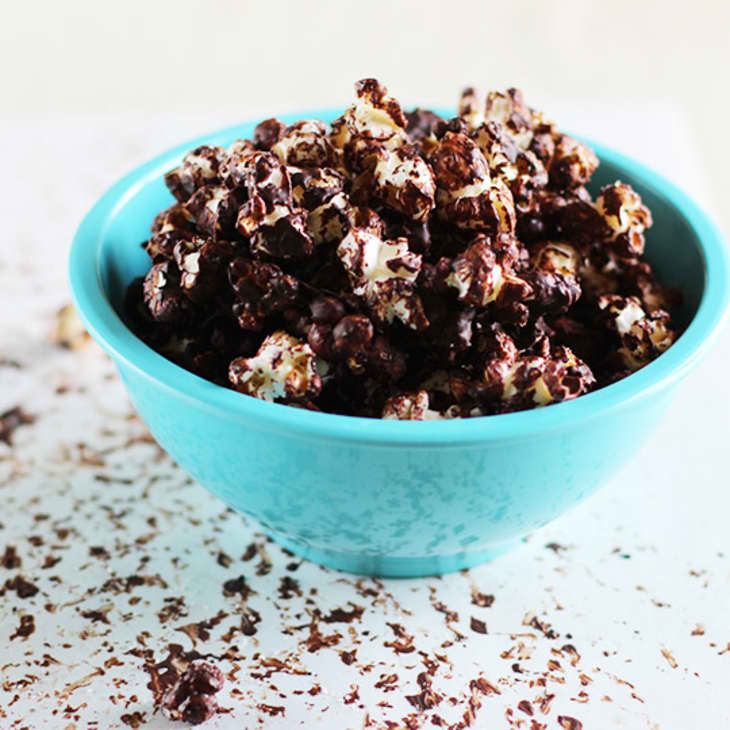 Recipe: Salted Dark Chocolate Popcorn | The Kitchn